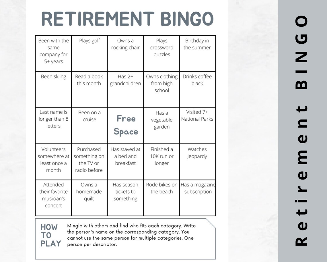 Retirement Party Printable Activities • Retirement Celebration Games ...