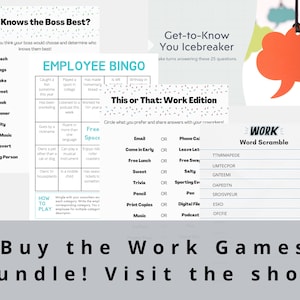 Work/office Word Scramble, Team Bonding Game, Digital Download, Virtual ...