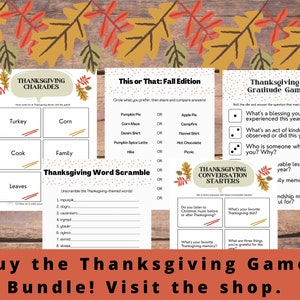 Thanksgiving Conversation Starters, Table Topics, Icebreaker Game for ...