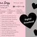 Love Song Matching Game, Printable Download: Bridal Shower, Valentines ...