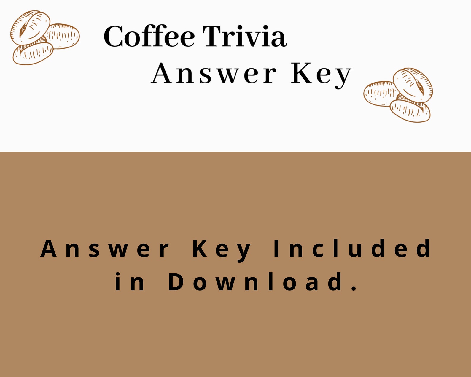 Coffee Trivia • Coffee Themed Party Games • Work Game • Coffee Shop ...