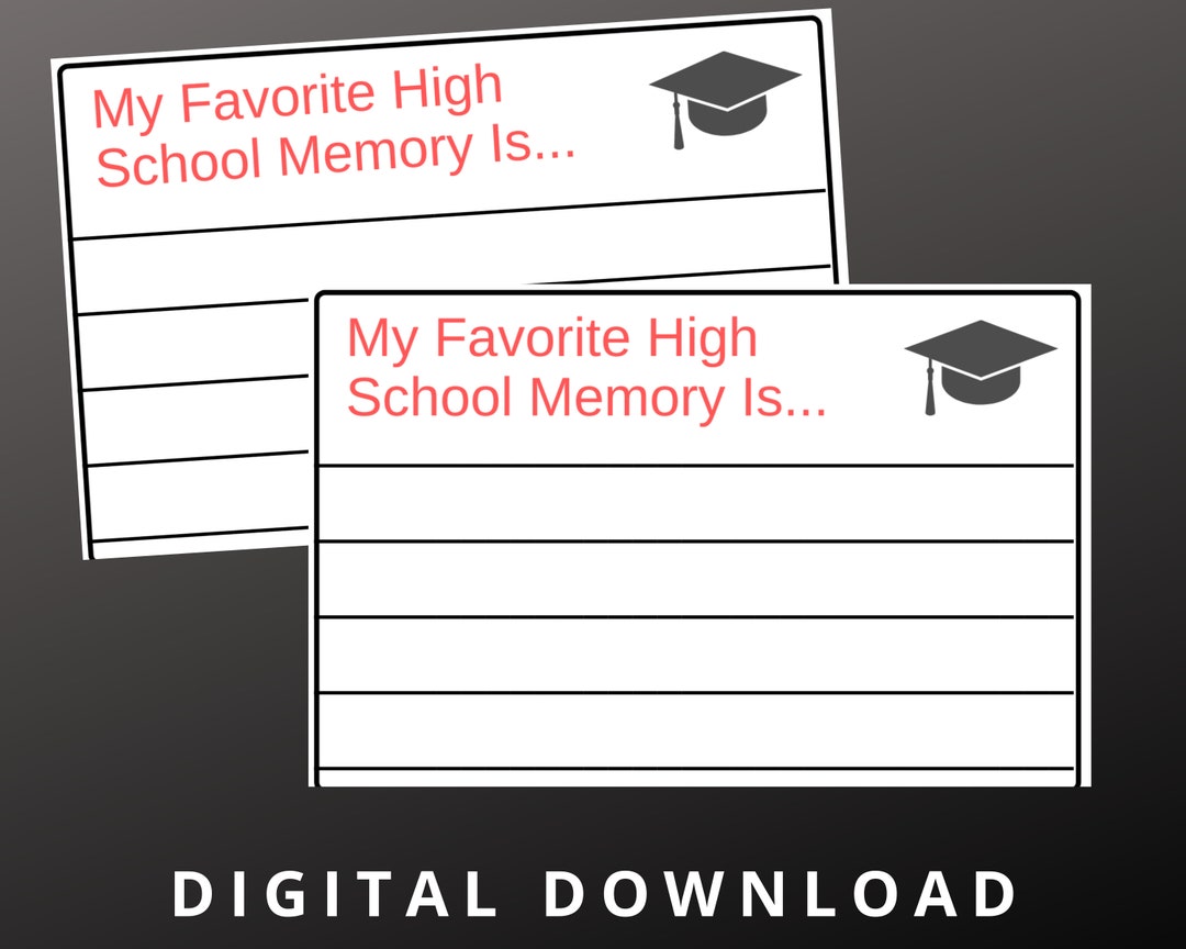 Class Reunion Memory Sharing Activity • High School Graduation Activity ...