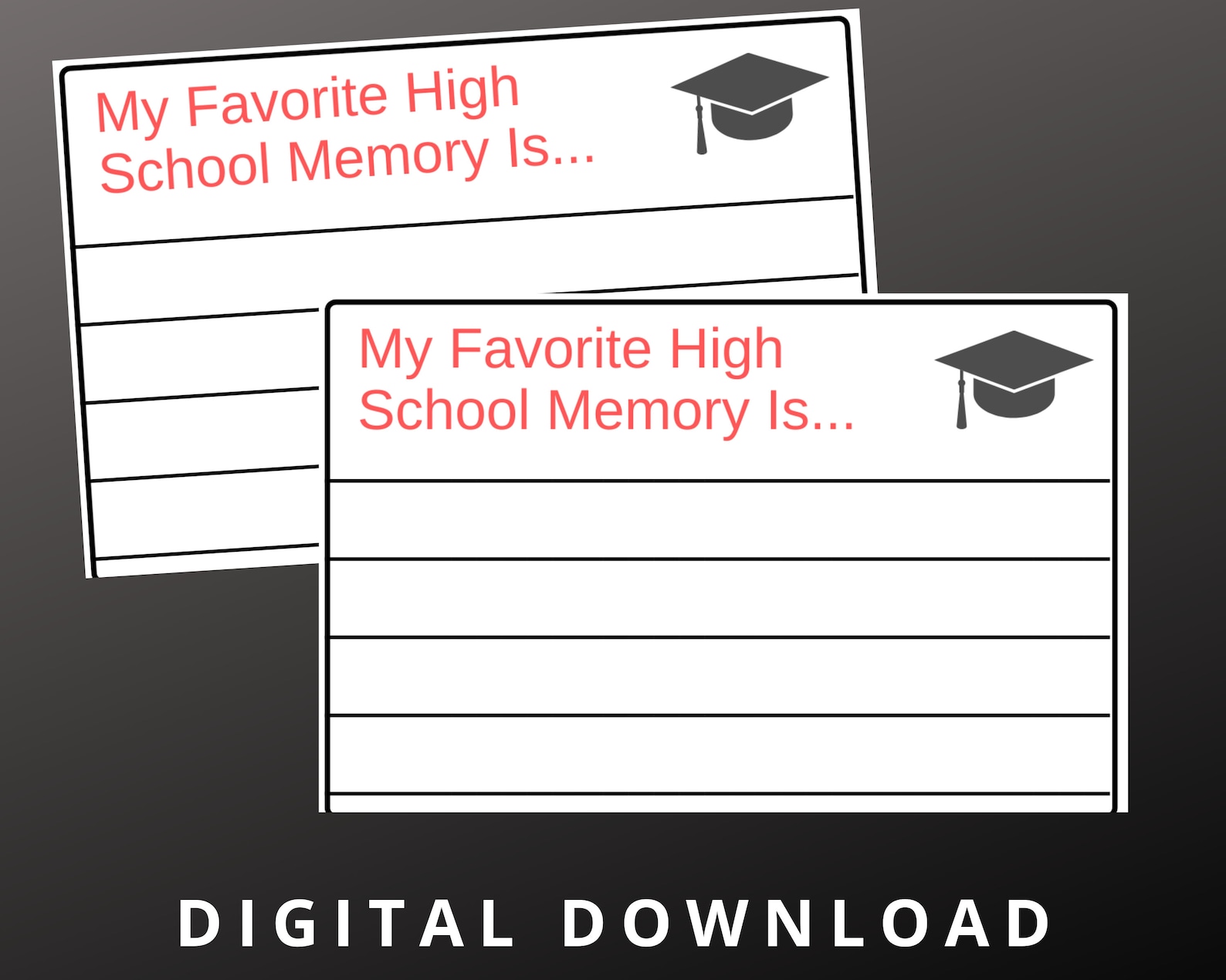 Class Reunion Memory Sharing Activity • High School Graduation Activity ...