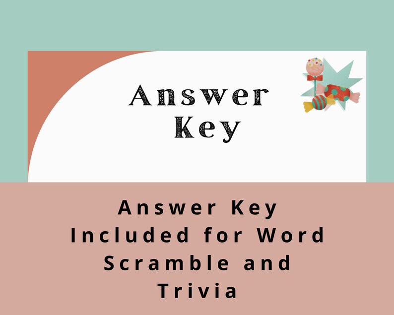 Candy Game Bundle • Candy Slogan Game, Candy Trivia Game, and Candy ...