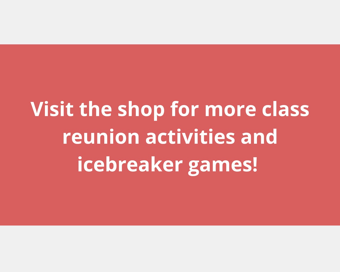 Class Reunion Conversation Starters • 50 Get-to-know-you Cards ...