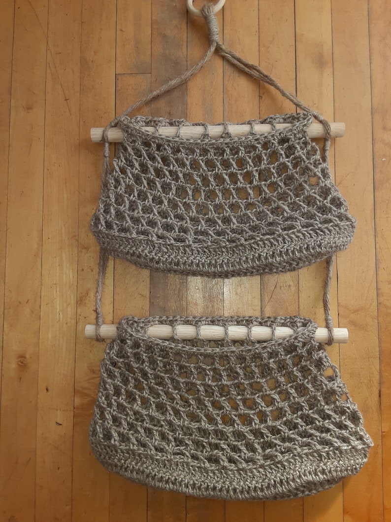 Jute Wall Hanging Basket. Storage for Fruits Vegetables | Etsy
