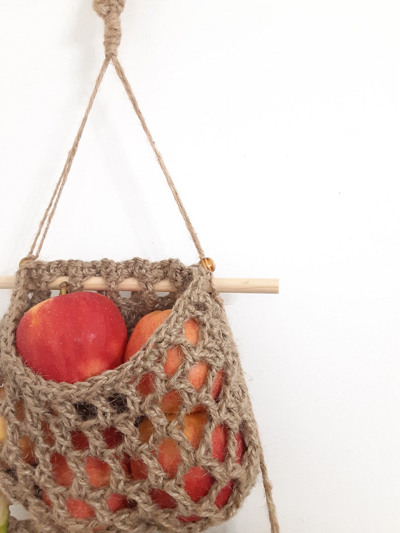 Jute Wall Hanging Basket. 3 Tier. Storage for Fruits - Etsy