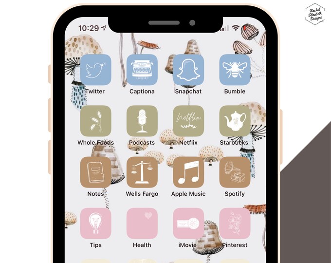 Cottagecore 73 Custom iPhone Ios14 App Icons Covers L Cottage Core ...