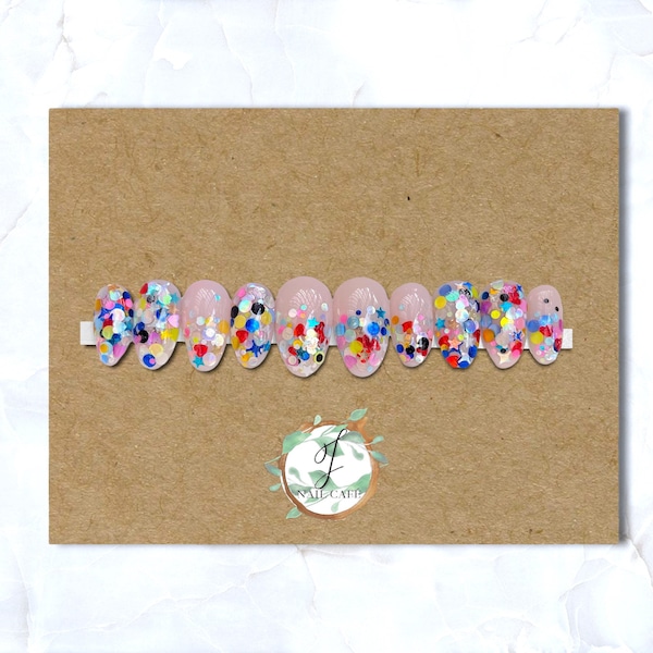 Confetti Nails - Etsy