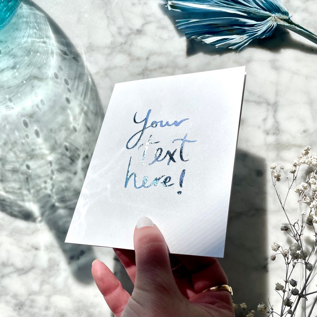 The Custom Text Card Custom Handmade Card, Birthday Card for Him ...