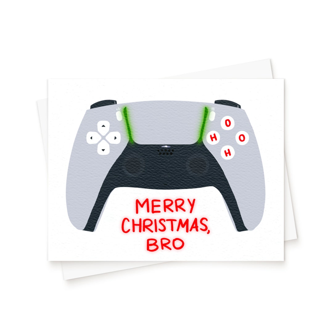 The Gamer Bro Christmas Card || Gamer Christmas Card, Playstation 5 ...