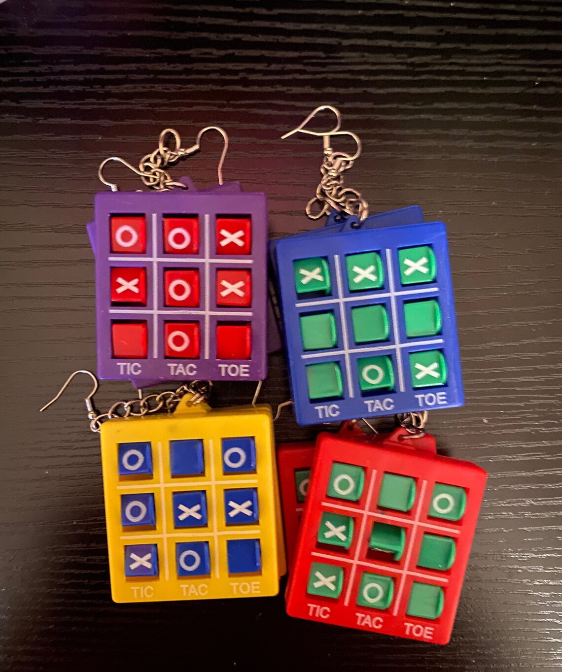 Playable Tic Tac Toe Earrings - Etsy