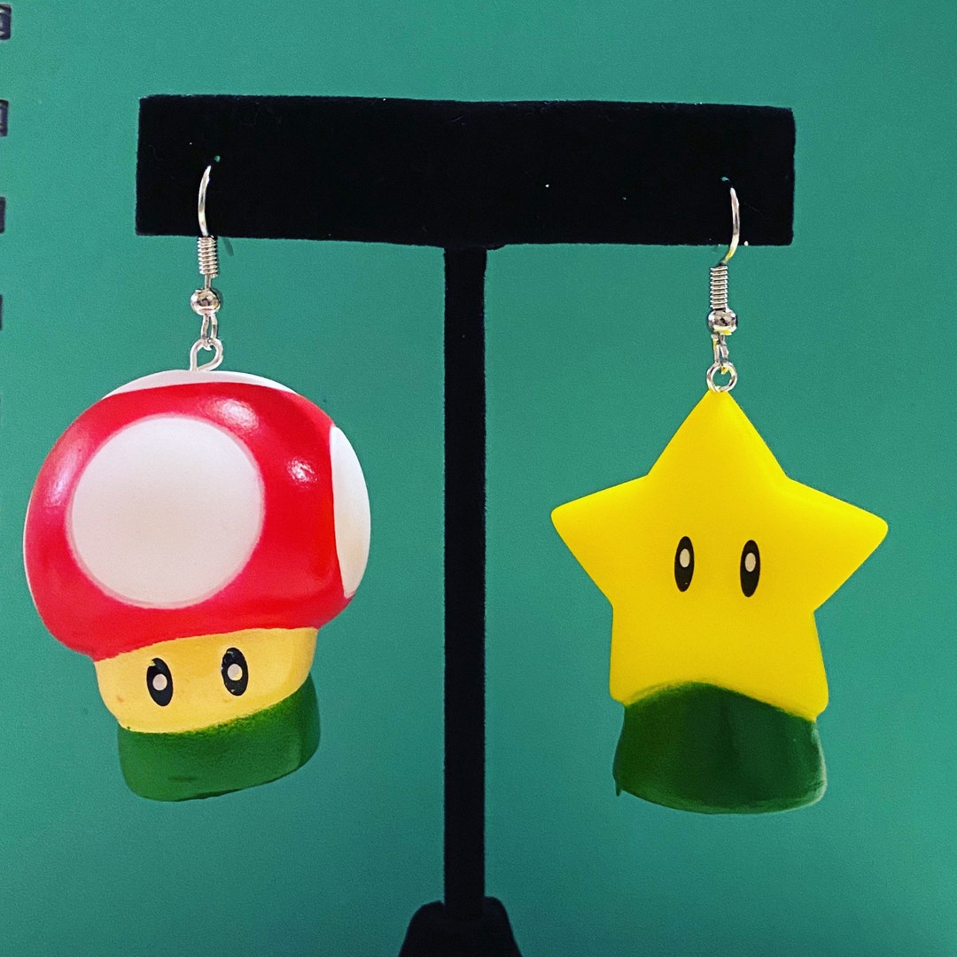 Super Mario Finger Puppet Earrings - Etsy