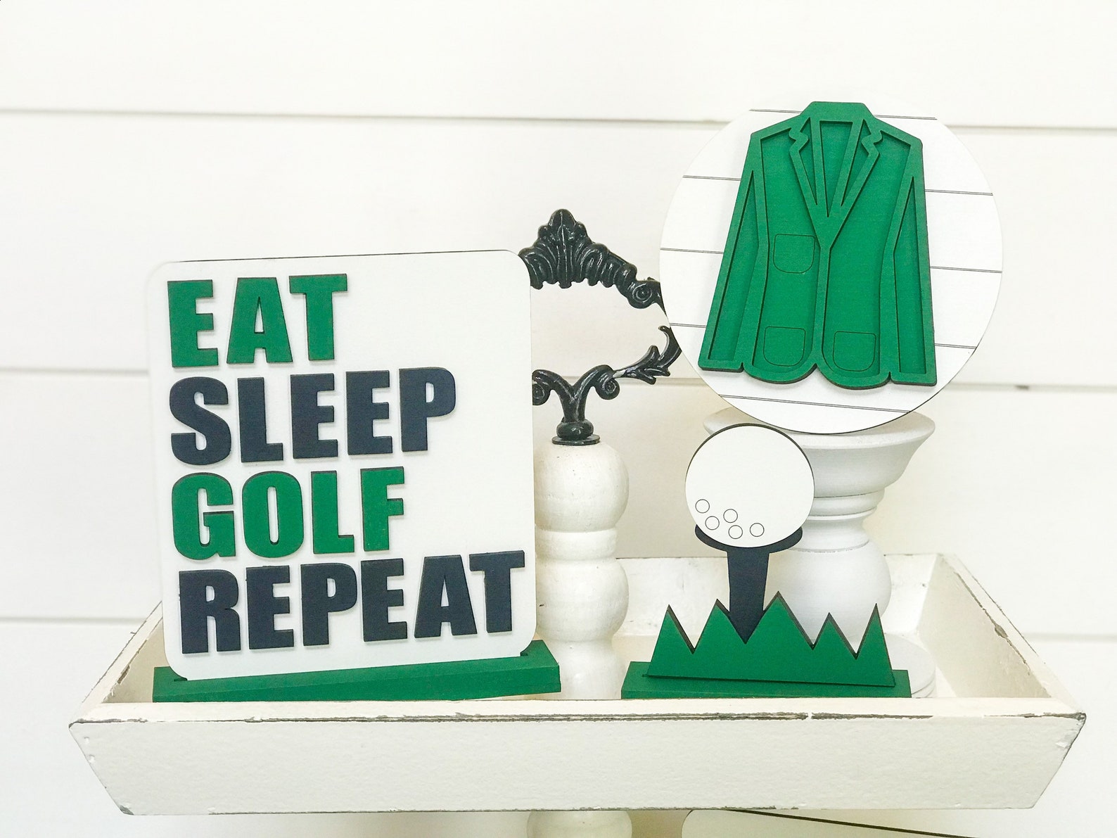 Golf Themed Signs Tiered Tray Signs Masters Tournament - Etsy