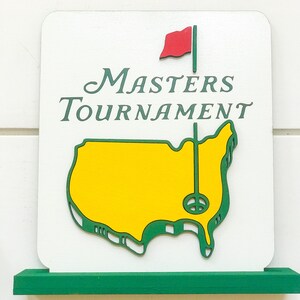 Golf Themed Signs Tiered Tray Signs Masters Tournament - Etsy