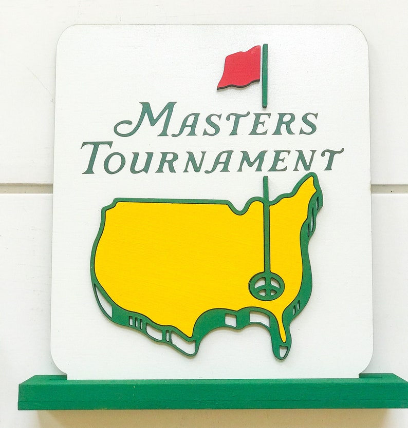 Golf Themed Signs Tiered Tray Signs Masters Tournament - Etsy
