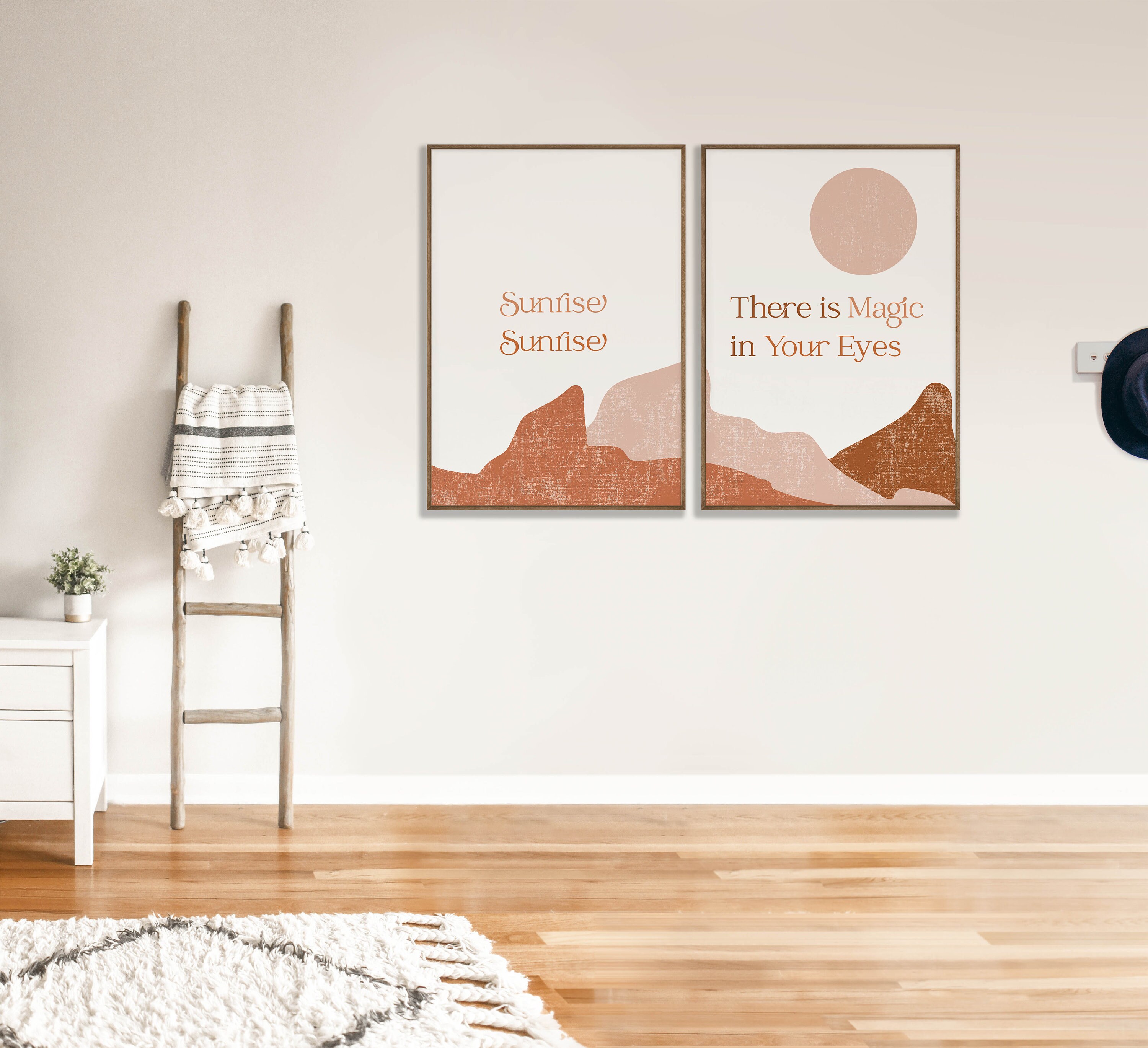 Sunshine Sunshine, Boho Wall Art, Set of 2, Set of 2 Prints, Instant ...