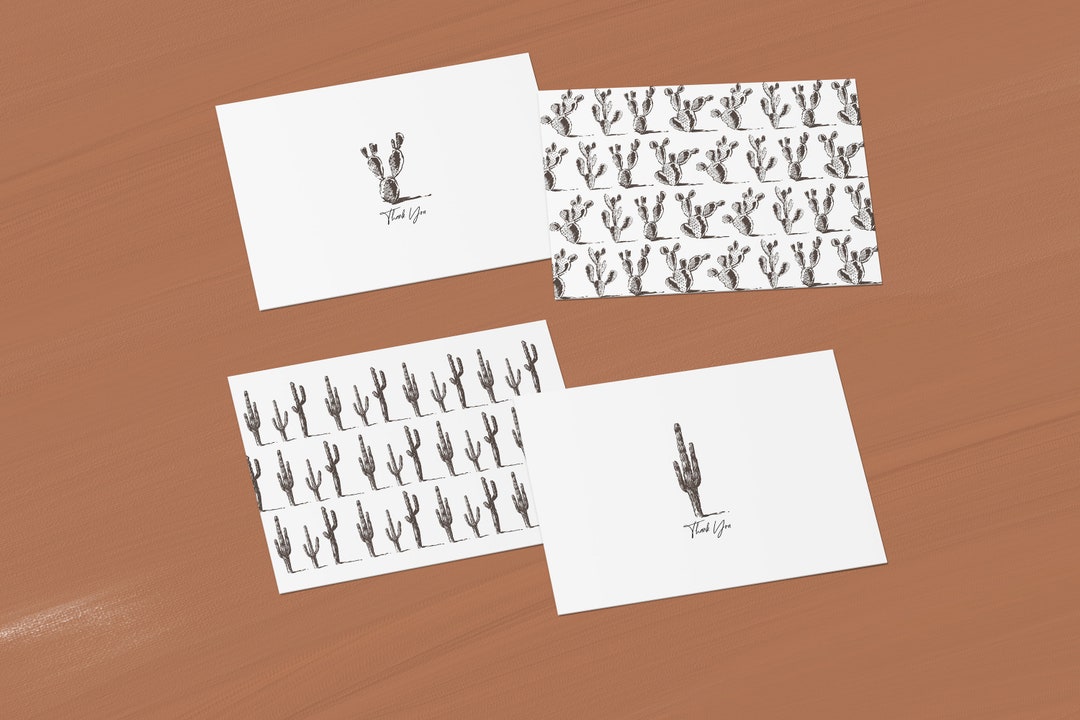 Cactus Garden, Boho Thank You Cards, Order Thank You Note, Order Insert ...