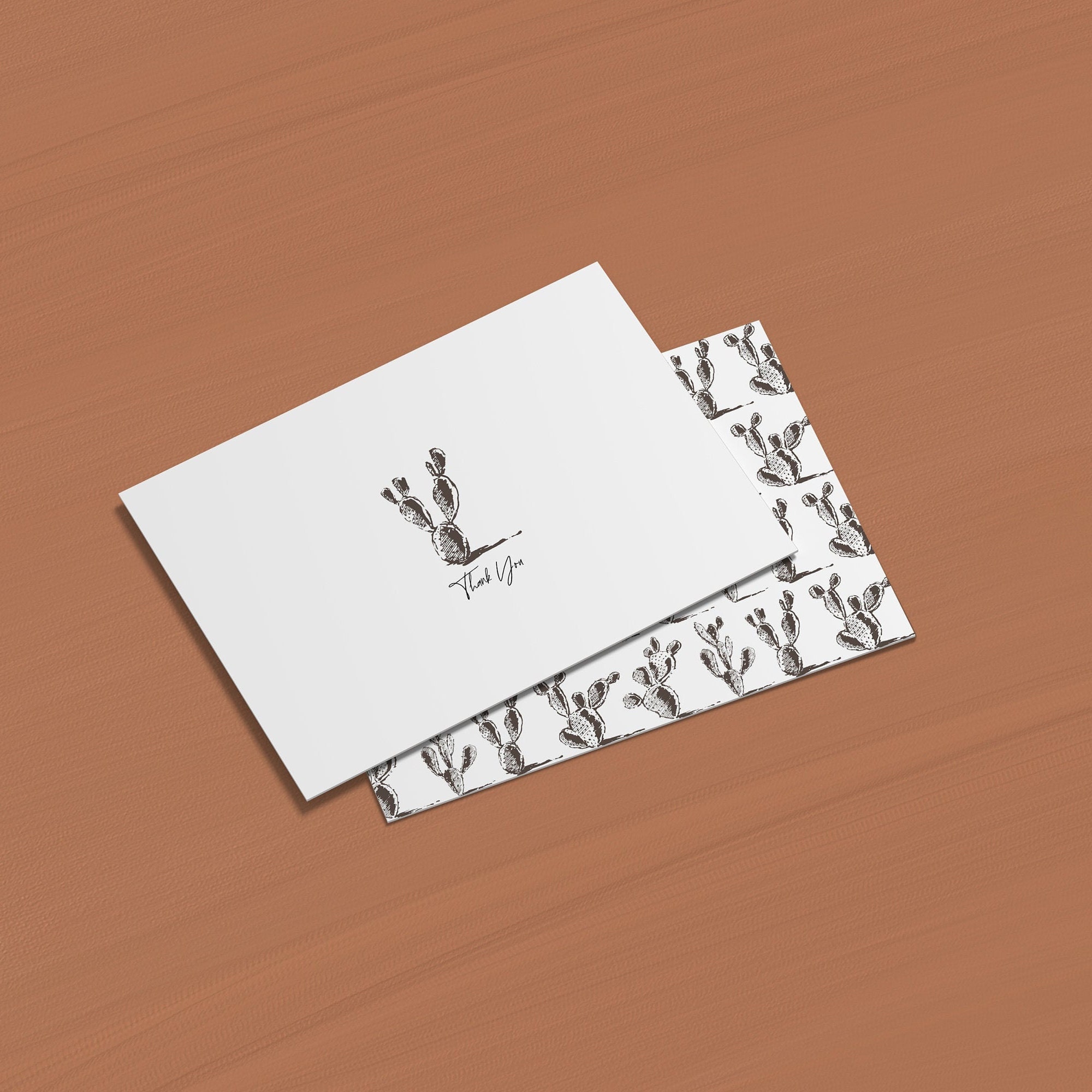 Cactus Garden, Boho Thank You Cards, Order Thank You Note, Order Insert ...