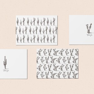 Cactus Garden, Boho Thank You Cards, Order Thank You Note, Order Insert ...