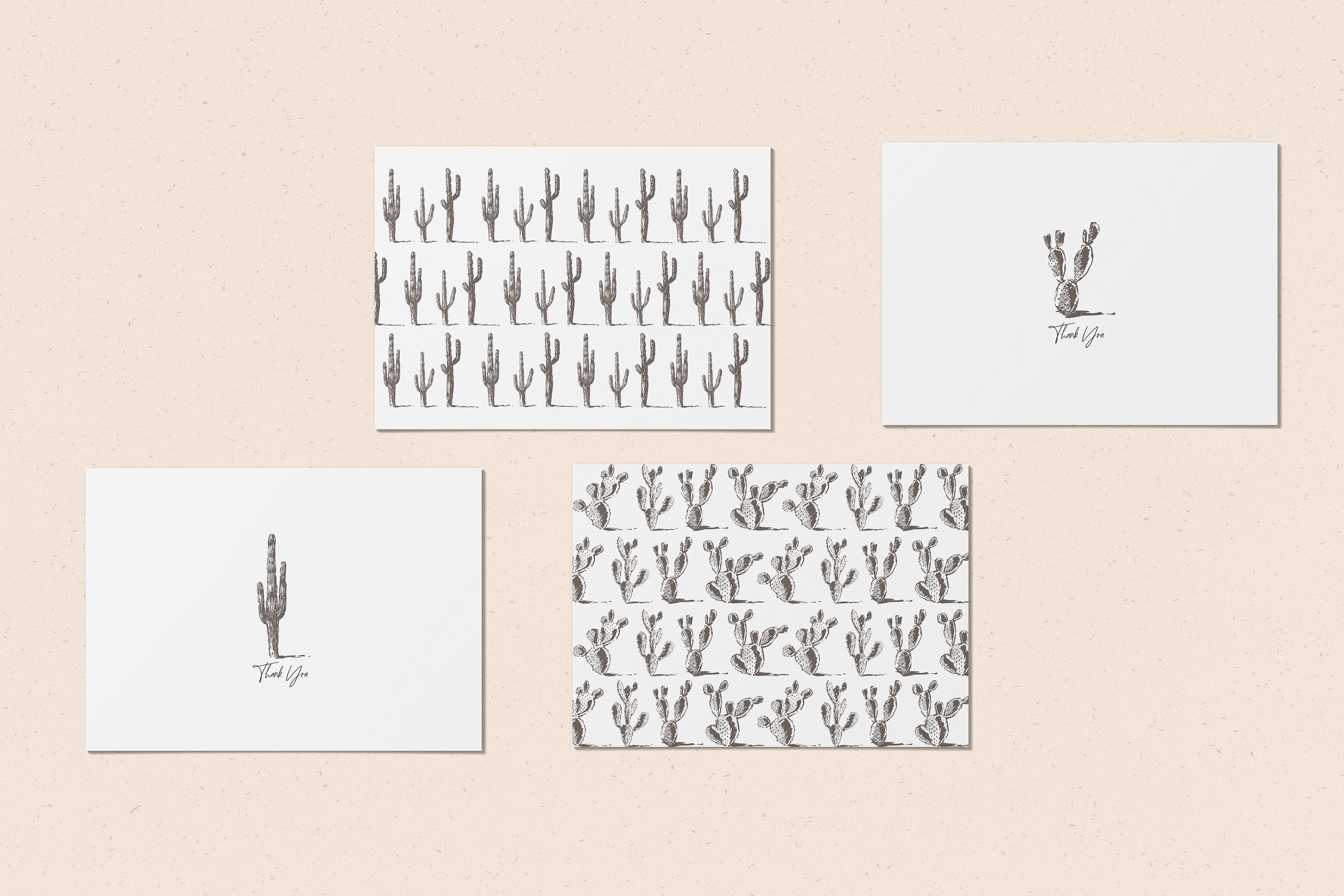 Cactus Garden, Boho Thank You Cards, Order Thank You Note, Order Insert ...