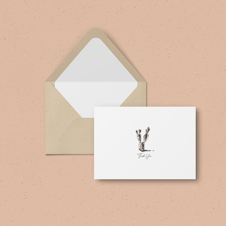 Cactus Garden, Boho Thank You Cards, Order Thank You Note, Order Insert ...