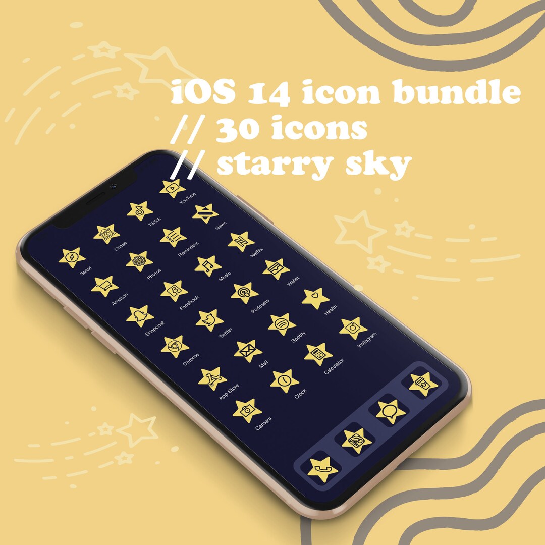 Star Icon Pack Ios 14 App Cover Custom Home Screen Widgets Astrology ...
