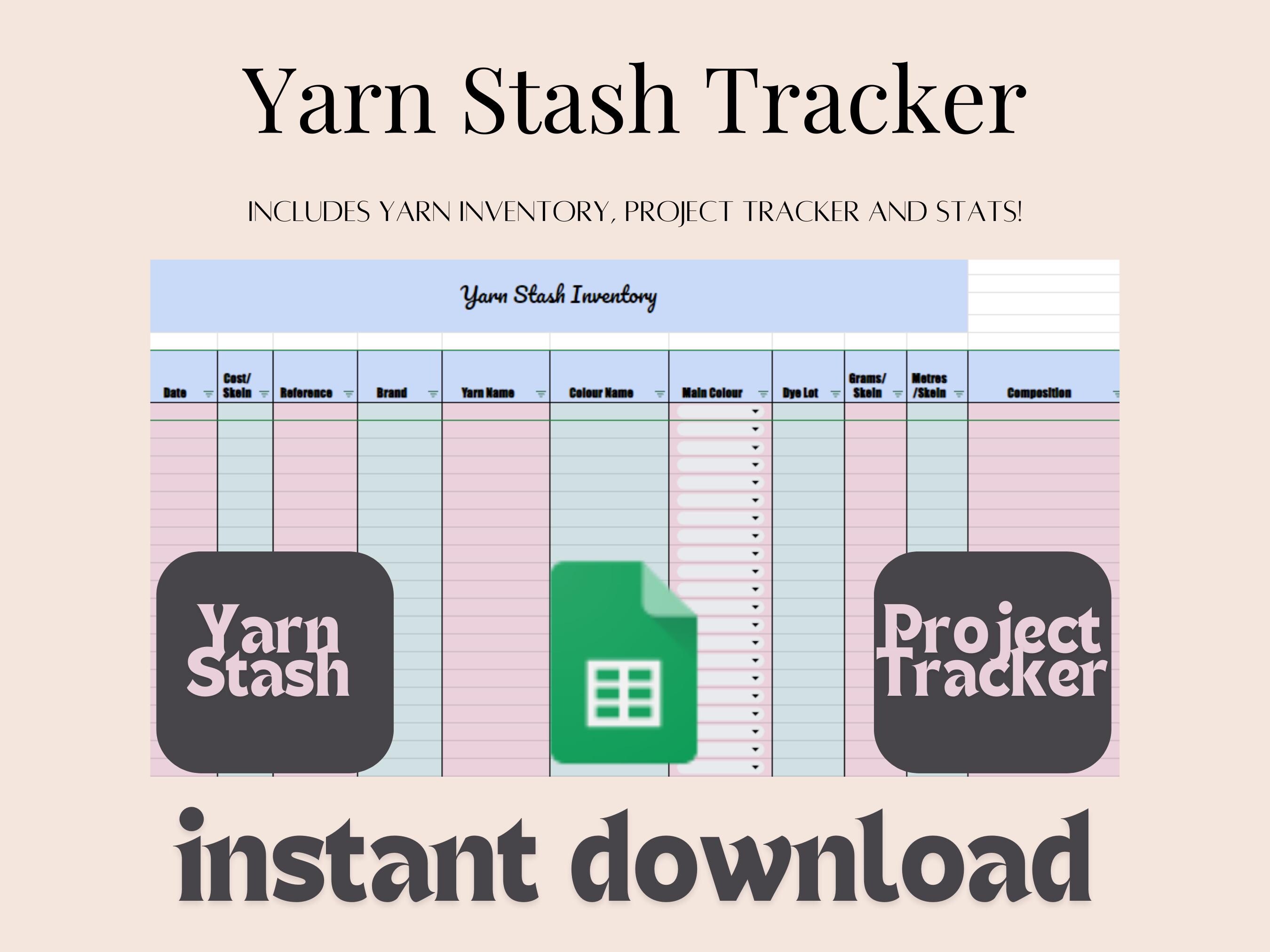 Yarn Inventory Tracking Spreadsheet - Stash Tracker, Project Manager ...