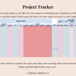 Yarn Inventory Tracking Spreadsheet - Stash Tracker, Project Manager ...