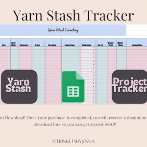 Yarn Inventory Tracking Spreadsheet - Stash Tracker, Project Manager ...