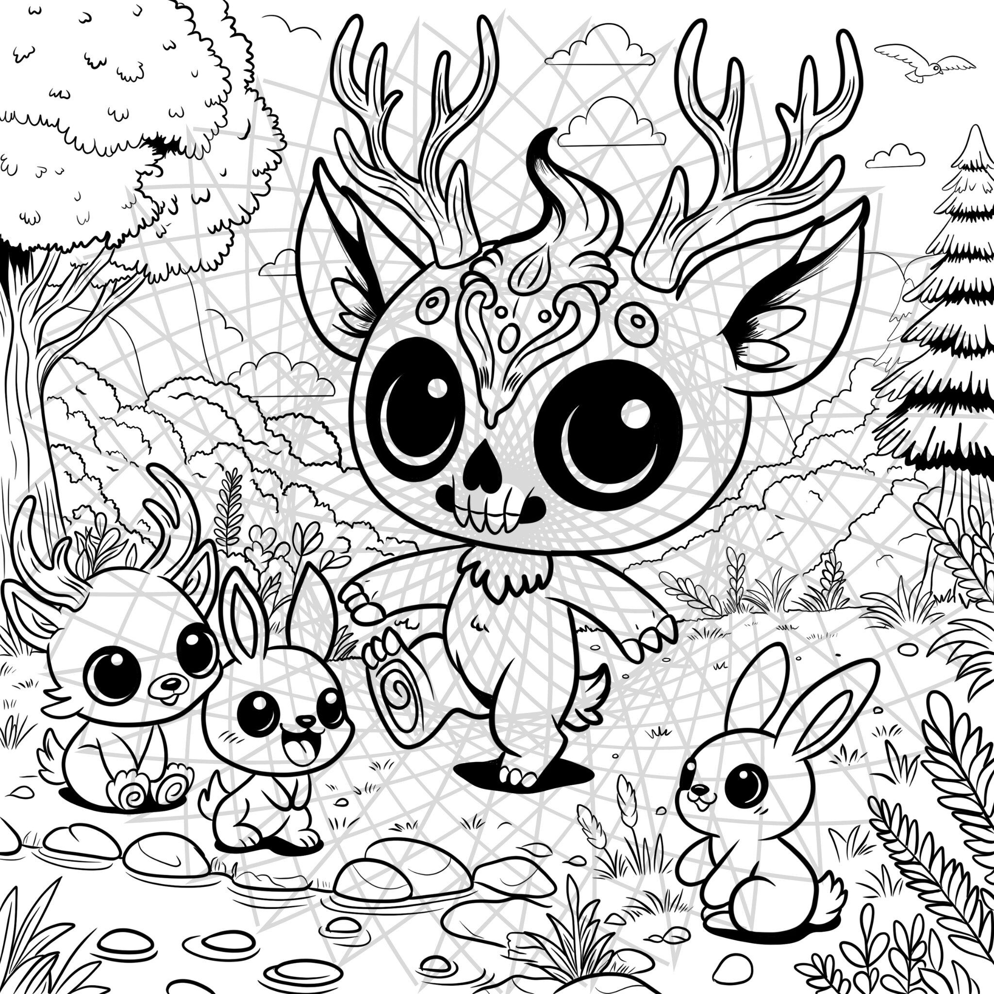 Woodsy Whimsy: Baby Wendigo Coloring Page - My Little Spookies Series ...