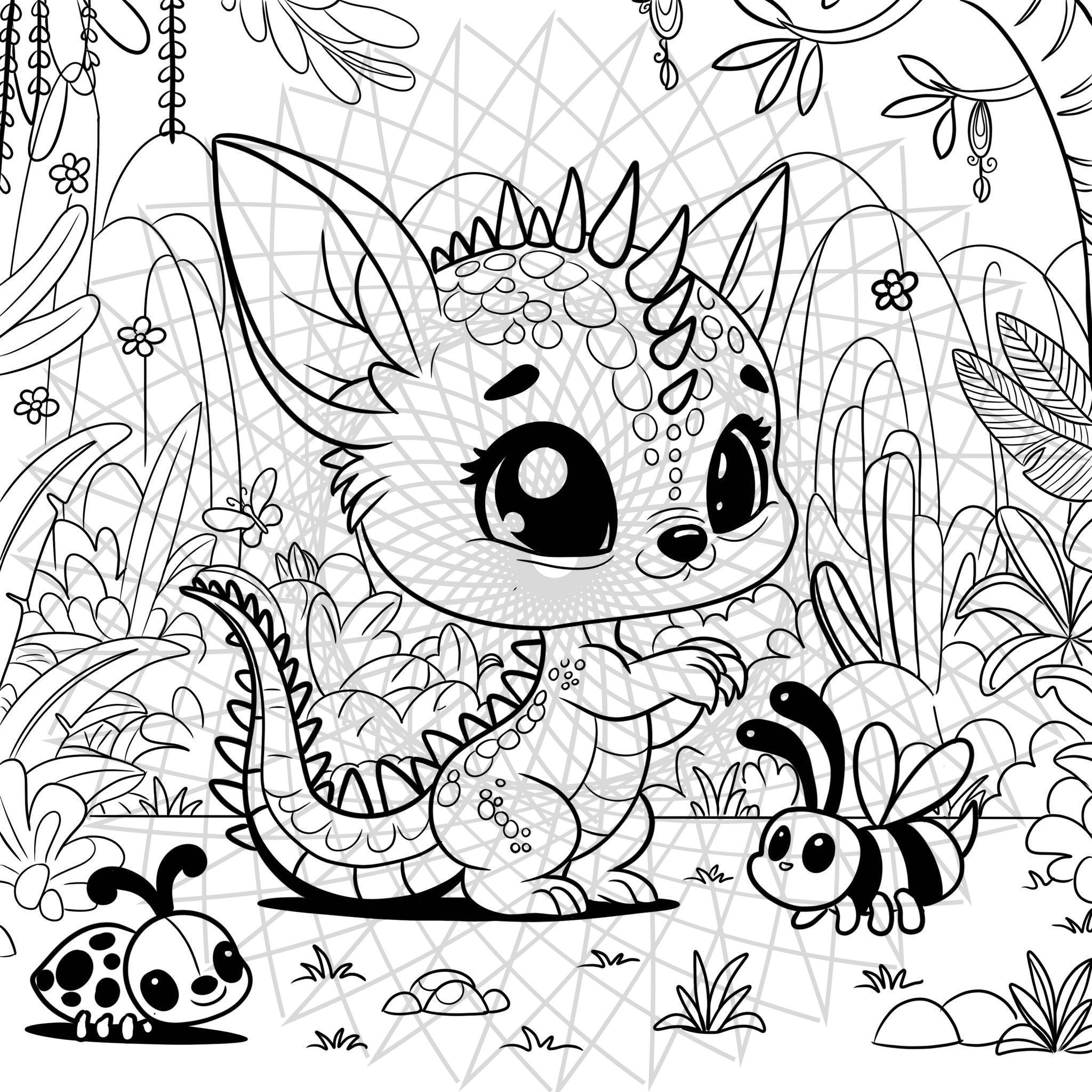 Charming Chupacabra: Baby Cryptid Coloring Page - My Little Spookies Digital Art - Etsy