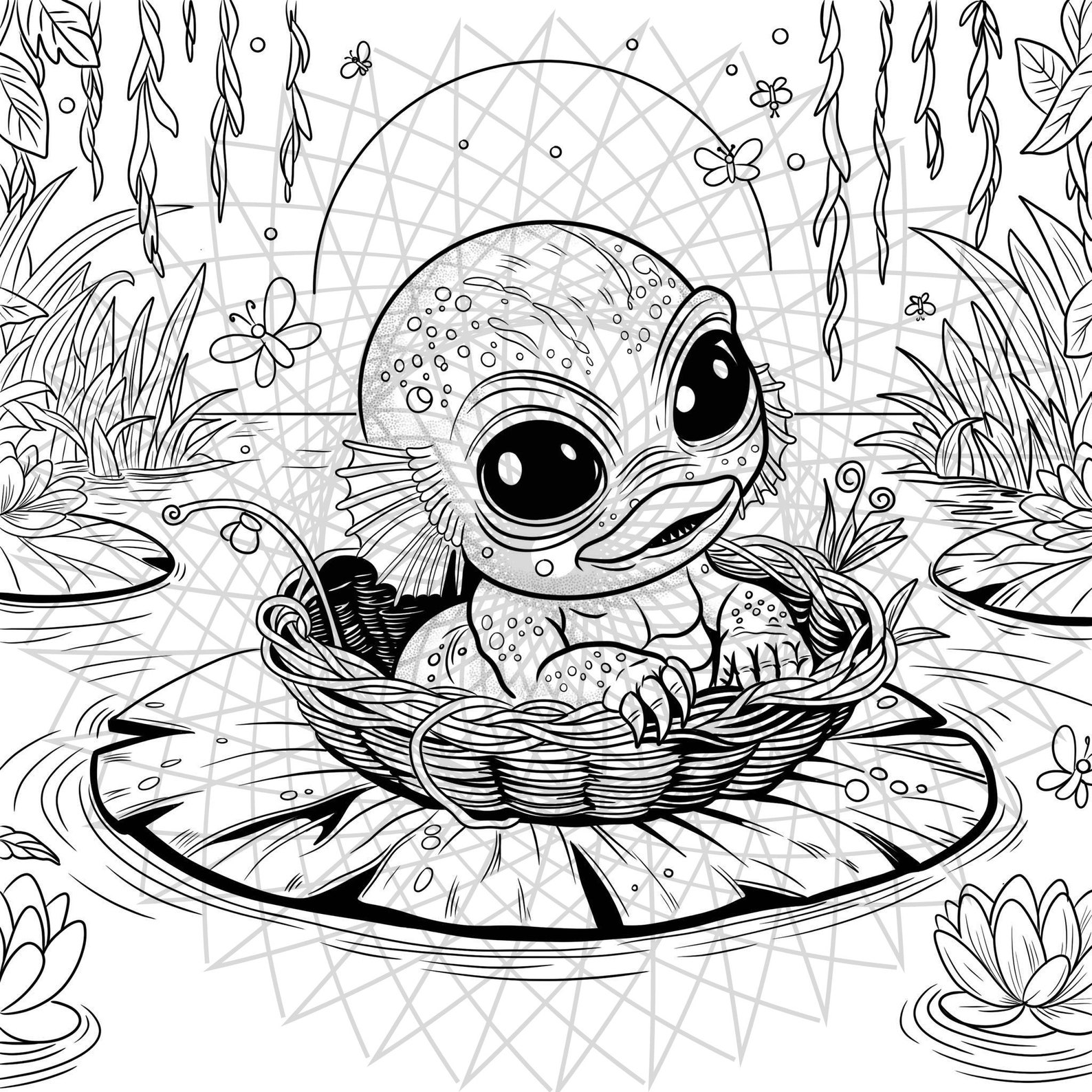 Marshland Munchkin: Baby Creature From the Black Lagoon Coloring Page ...
