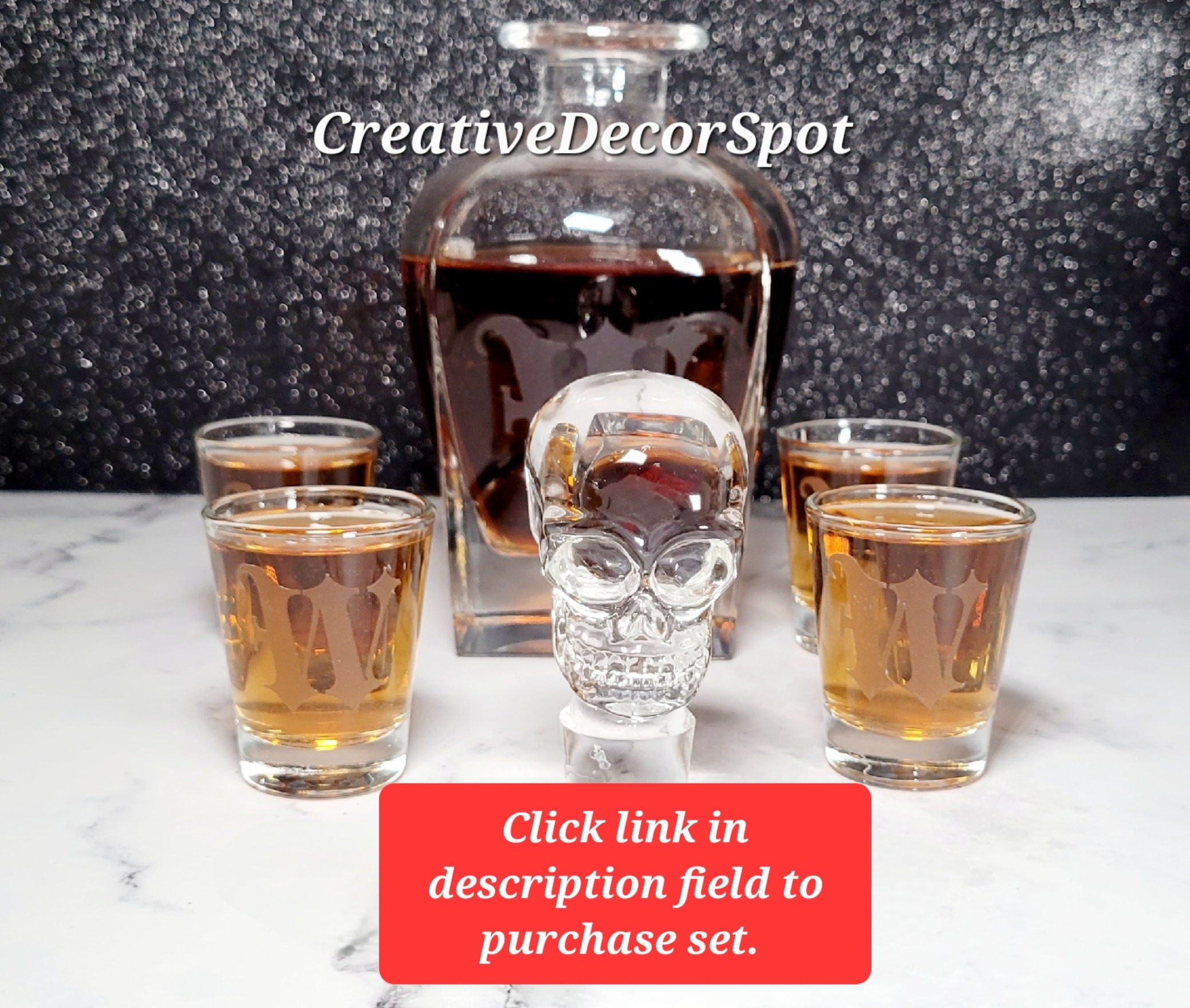 Personalized Skull Whiskey Decanter/skull Liquor Decanter - Etsy