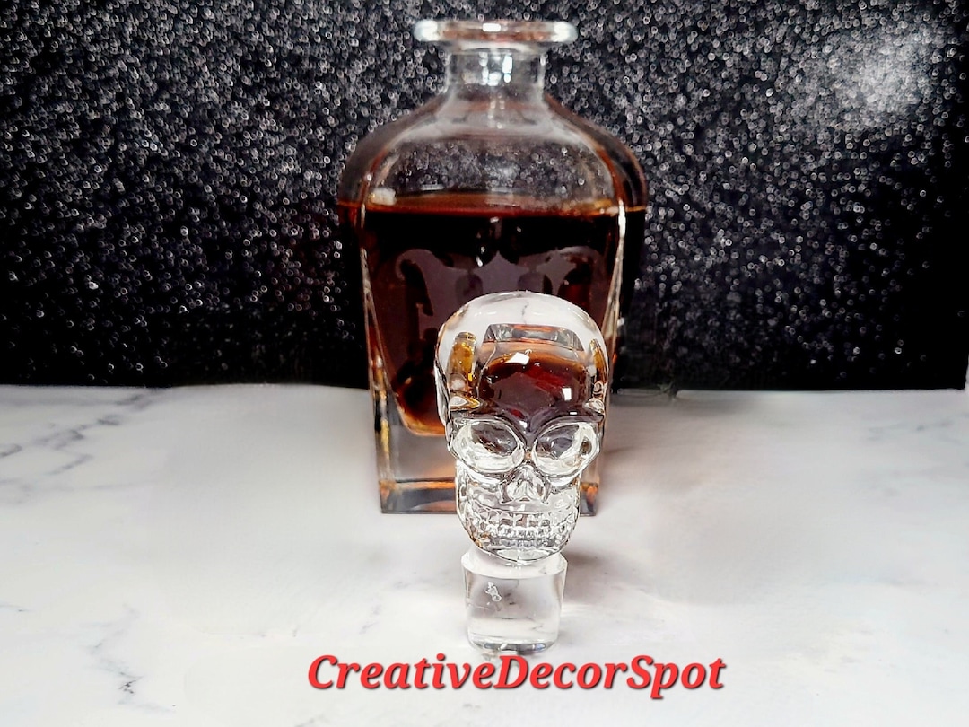 Personalized Skull Whiskey Decanter/skull Liquor Decanter Barware Gift ...