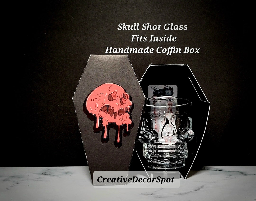Personalized Skull Shot Glass & Custom Coffin Box/crystal Clear Etched ...