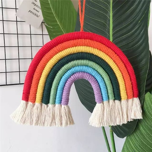 Macrame Rainbow Wall Hanging Rainbow Wall Decor Rainbow Room - Etsy