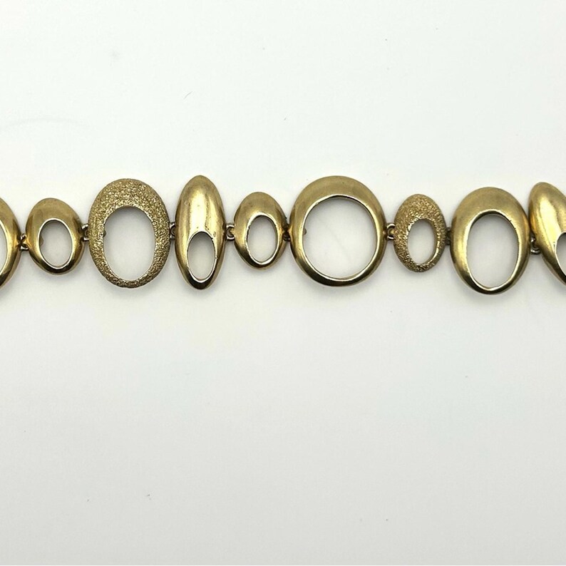 Vintage Statement Bracelet Matte Gold Tone Chunky - Etsy