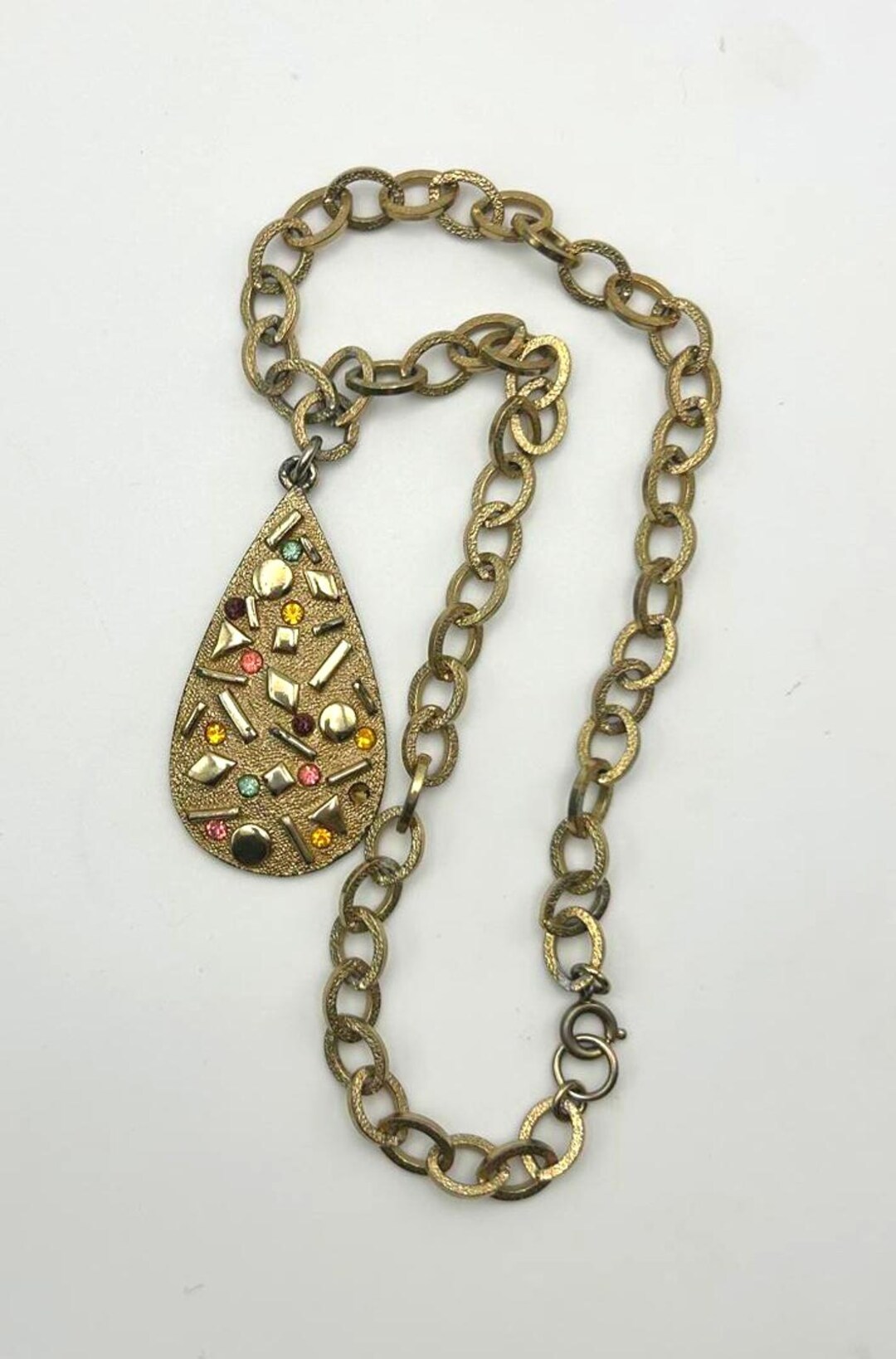 70s Sarah Coventry “sultana” Necklace, Vintage Gold Tone Boho Statement ...