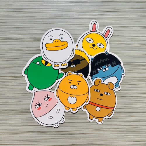 Kakao Friends Character Little Friends Face Clear Stickers - Etsy