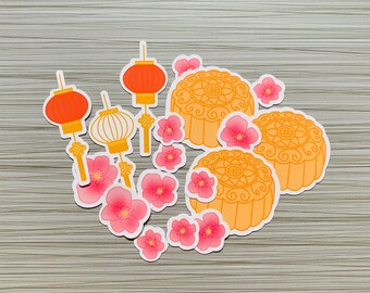 Mid-autumn Festival Sticker Sheet Asian Stickers Asian Festival ...