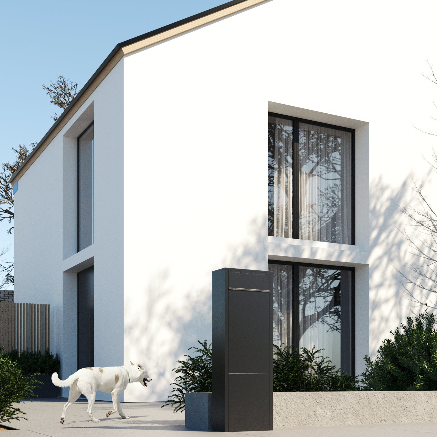 BIG BOX by Bravios - Modern Stand-alone Black Mailbox - Etsy