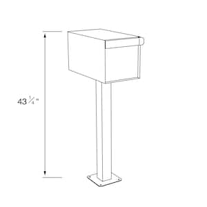 TOWN SQUARE by Bravios - Large Capacity Mailbox With Post in Black With ...