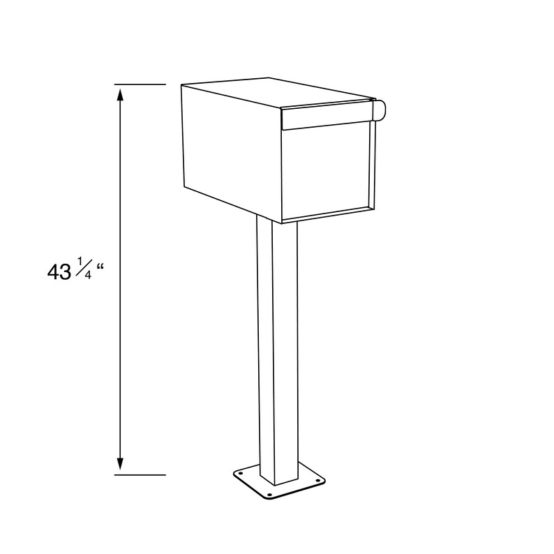 TOWN SQUARE by Bravios Large Capacity Mailbox With Post in - Etsy