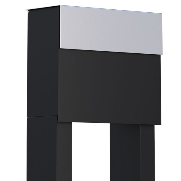 Modern Black Mailbox With Post - Etsy