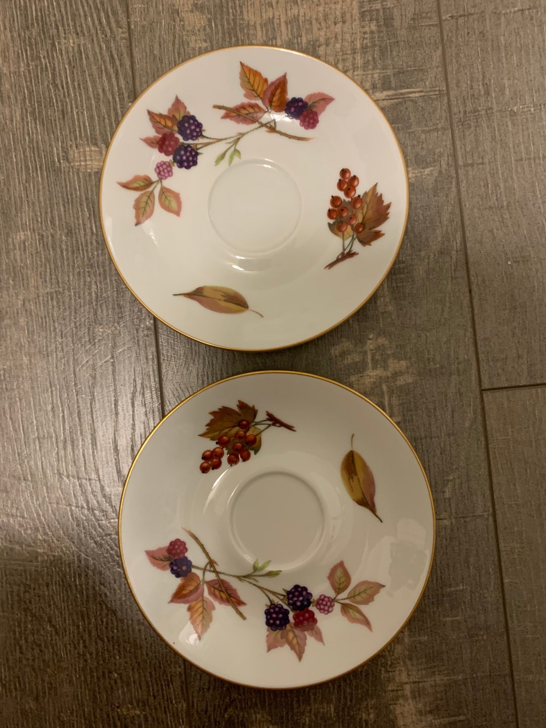 1961 Royal Worcester Fine Porcelain Evesham Plate (set of 2) - Etsy