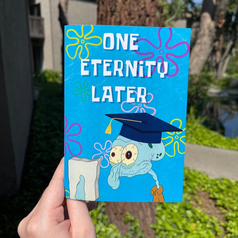 Spongebob Graduation Card Graduation Gift Funny - Etsy