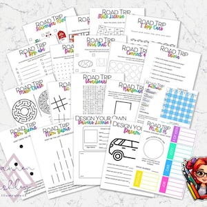 Fun Road Trip Printable Games for Kids and Teens | Car Ride Activities ...