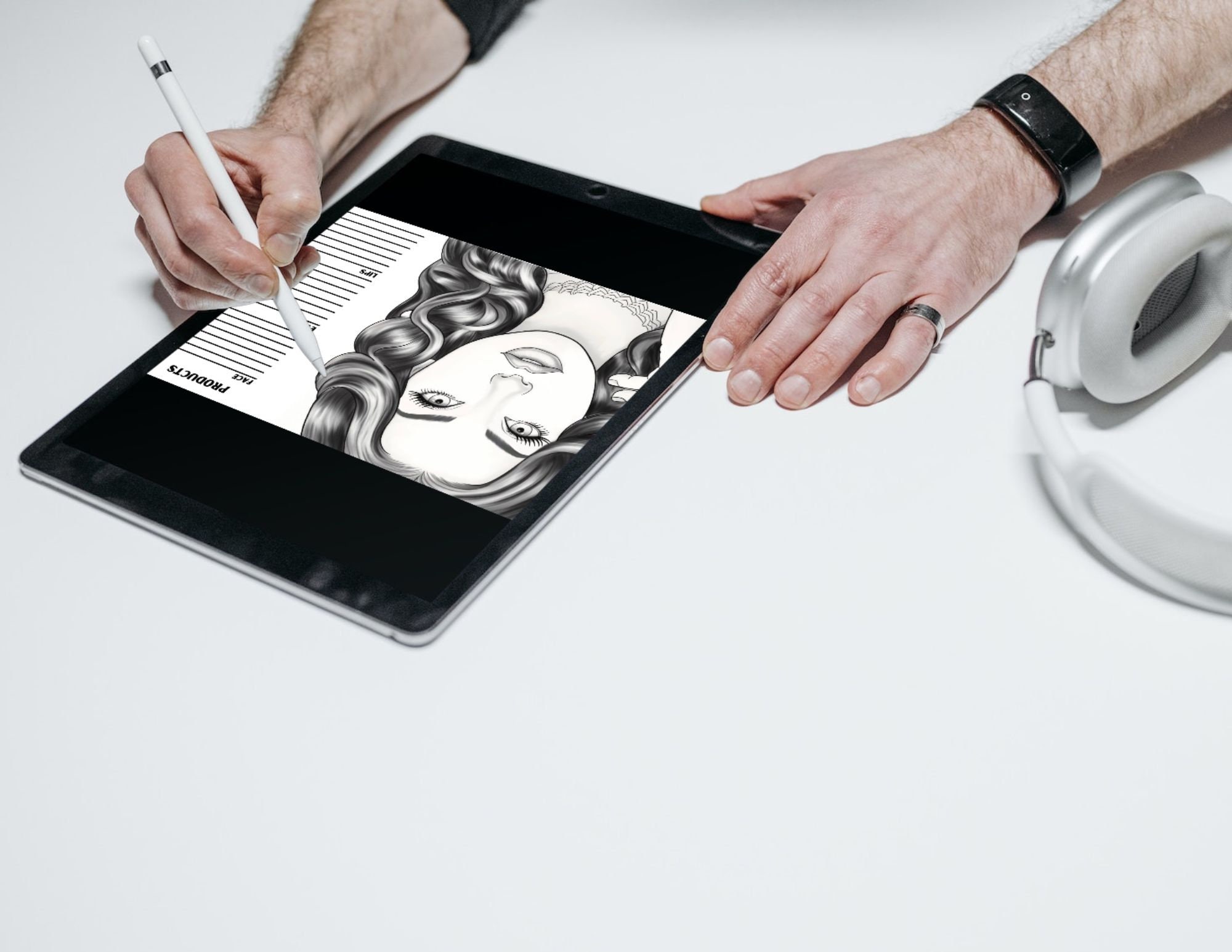 Make up Face Chart ,printable Make up Artist Chart, Digital Blank Face ...