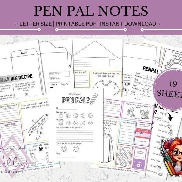 Pen Pal Kit for Kids - Etsy